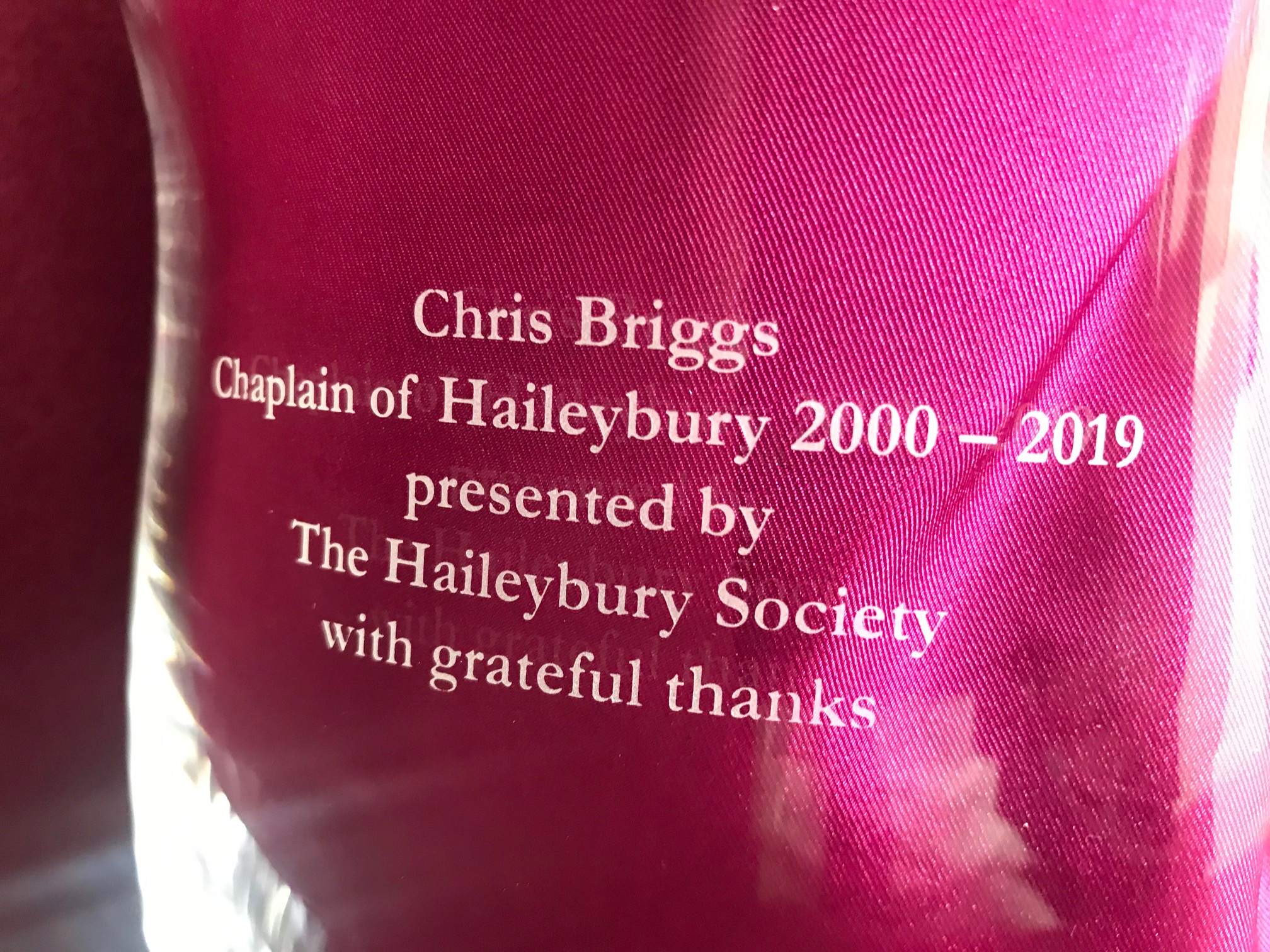 Revd. Chris Briggs – Haileybury’s beloved former Chaplain – The ...